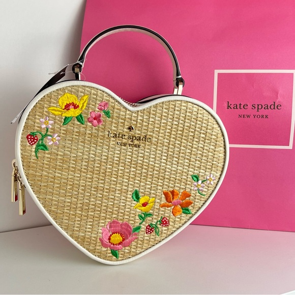 kate spade | Bags | Nwt Kate Spade Love Rattan Heart Crossbody | Poshmark